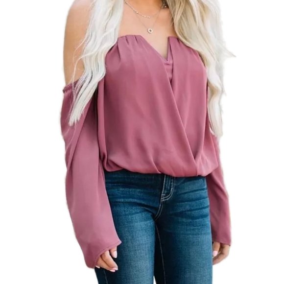 Willow + Root | Tops | Willow Root Offtheshoulder Drapedpleated Blouse ...